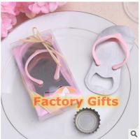 China Custom Beach Wedding Party Favors Pink Rubber Slipper Bottle Opener Multifunctional for sale