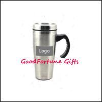 China Double Wall Vacuum Travel Mug Stainless Steel Vacuum Cups 16oz Ergonomic Handle for sale