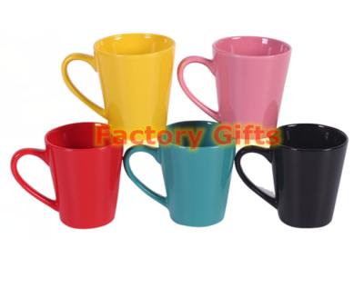 China Coloured Custom Ceramic Coffee Mugs Easy Gripping Personalised Business Merchandise for sale
