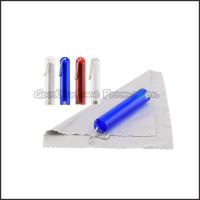 China Eco ABS Eyeglass Cleaner Cloth Keychain Promotional Key Rings Silkscreen Printing for sale