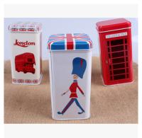 China Full Color Custom Promotional Packaging Tin Can Candy Metal Tin Storage Box With Hinged Lid for sale