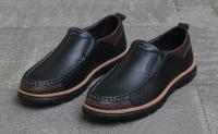 China Full Grain Leather Casual Shoes Soft Comfortable Driving Shoes For Men for sale