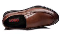 China Business Soft Sole Formal Shoes , Slip On Mens Brown Leather Driving Shoes for sale