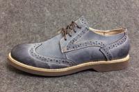 China OEM Oxford Style Men Business Casual Shoes , Genuine Leather Lace Up Derby Shoes for sale