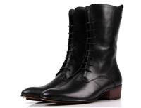 China Business Mens Ankle Boots Lace Up Heel Military Combat Ankle Boots for sale