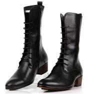 China Business Mens Ankle Boots Lace Up Heel Military Combat Ankle Boots for sale