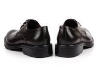 China Handmade Footwear Mens Black Lace Up Dress Shoes Comfortable With Thick Platforms for sale