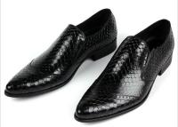 China Snake Skin Pattern Men Formal Dress Shoes Genuine Leather Men Luxury Shoes For Party for sale