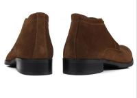 China ODM Mens Chelsea Suede Boots , Black / Brown Mens Lace Up Casual Shoes for sale
