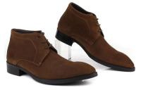 China ODM Mens Chelsea Suede Boots , Black / Brown Mens Lace Up Casual Shoes for sale