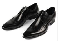 China OEM Custom Classic Men Brogue Shoes Black / Brown Coffee Carved Floral Oxford Shoes for sale