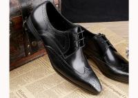 China Formal Oxford Men Brogue Shoes Cow Leather Plain Toe Classic Men Shoes for sale