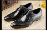 China Formal Oxford Men Brogue Shoes Cow Leather Plain Toe Classic Men Shoes for sale