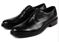 China High Cow Mens Leather Brogue Shoes , Business Goodyear Handmade Shoes for sale