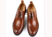 China High Cow Mens Leather Brogue Shoes , Business Goodyear Handmade Shoes for sale