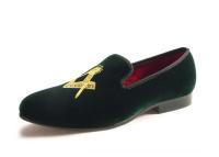 China Masonic Shoes Mens Velvet Loafers Black Prince Parchment - Dressed Leather Casual Loafers for sale