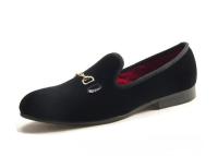 China Hand Made Mens Red Velvet Loafers , Leisure Slip On Comfortable Casual Shoe for sale