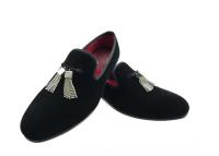 China Customized Embroidered Mens Velvet Loafers Slip On Mens Driving Moccasins for sale
