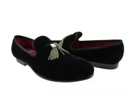 China Customized Embroidered Mens Velvet Loafers Slip On Mens Driving Moccasins for sale