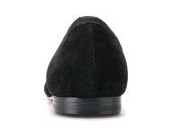 China Embroidery Mens Velvet Loafers Mens Black Smoking Slippers With Wine Glass Design for sale