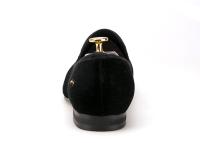 China Luxury Mens Velvet Loafers Strap Casual Style Black Velvet Suede Shoes for sale