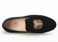 China Skull Style Slip On Velvet Loafers , Luxury Mens Leather Loafers Shoes for sale