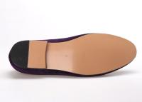 China Handmade Purple Velvet Loafers Mens Stylish Summer Casual Shoes for sale