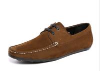 China Fashion Flats Mens Leather Loafers Luxury Handmade Suede Shoes for sale