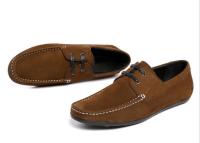 China Fashion Flats Mens Leather Loafers Luxury Handmade Suede Shoes for sale