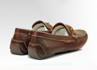 China Custom Brown Mens Leather Loafers Handmade Leather Flat Loafers for sale