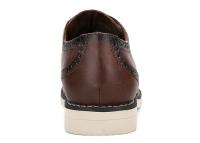 China Logo Printed Mens Black Leather Derby Shoes Custom Handmade Brown Casual Shoes for sale