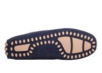 China Stitching Style Flats Mens Black Driving Shoes , Moccasin - Gommino Suede Driving Shoes for sale
