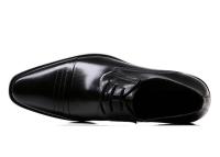 China Round Toe Mens Black Dress Shoes , Fashion Designer Footwear For Men for sale