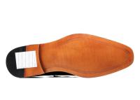 China Round Toe Mens Black Dress Shoes , Fashion Designer Footwear For Men for sale