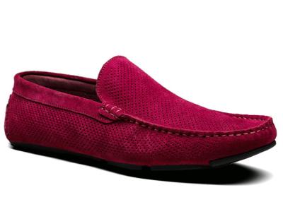 China Summer Hollow Outs Mens Suede Casual Loafers , Gommino Leather Loafers for sale