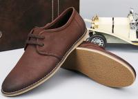 China Low Heel Mens Leather Casual Shoes Comfortable Suede Upper Men Casual Oxford Shoes for sale