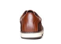 China Brown Classic Mens Lace Up Sneakers , ODM Men Genuine Leather Casual Shoes for sale
