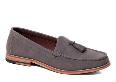 China Grey Mens Suede Slip On Dress Shoes , Fashion Mens Casual Flats For Party for sale