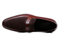 China Classic Mens Leather Loafers Stitching Handmade Leather Dress Shoes For Banquet for sale