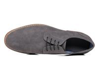 China Suede Leather Flat Casual Shoes , Handmade Grey Mens Leather Driving Shoes for sale