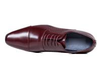 China Normal Size Carved Mens Pointed Toe Dress Shoes , Adult Brown Lace Up Dress Shoes for sale