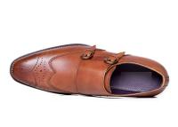 China Men'S Goodyear Welted Shoes , Handmade  Double Monk Strap Mens Shoes for sale