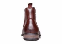 China Martin Mens Ankle Boots Round Toe Custom Real Leather Brown Boots for sale