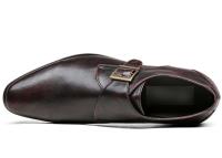 China Custom Men's Dress Shoes Handmade Brown Monk Strap Dress Shoes for sale