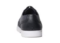 China Comfortable Mens Lace Up Sneakers Black PU Lacing Mens Shoes Leather Brogue Sneakers for sale
