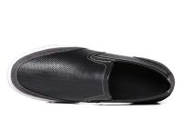 China Summer Handmade Mens Slip On Sneakers Hollow Out Mens Black Driving Loafers for sale