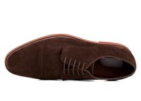China Classic Genuine Leather Casual Shoes , Round Toe Brown Suede Driving Shoes for sale