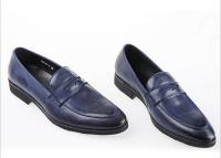 China Luxury Mens Leather Casual Shoes Oxford Mens Blue Brogue Shoes For Party / Wedding for sale