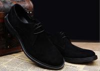 China Grey / Black British Style Oxford Shoes , Mens Leather And Suede Dress Shoes for sale