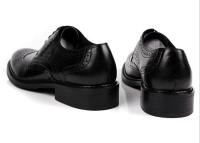 China Genuine Leather Men's Dress Shoes Dark Brown Spring Autumn Shoes for sale